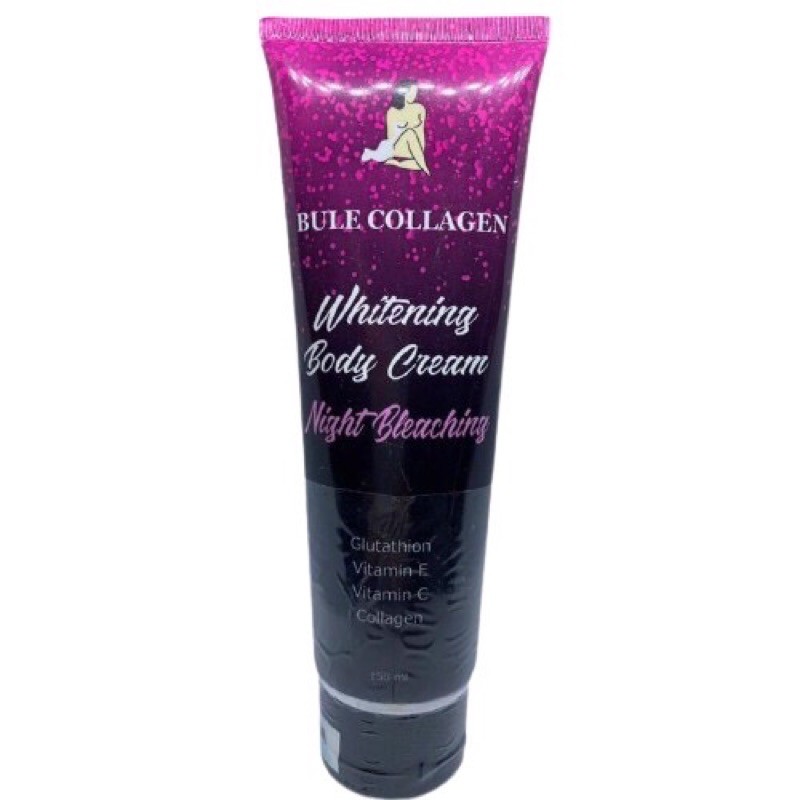 (Official Agent) BULE COLLAGEN NIGHT BLEACHING WHITENING BODY CREAM ...