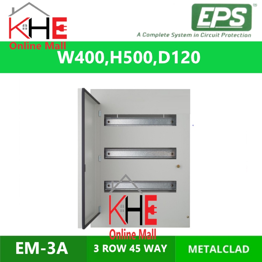 EPS EM-3A 3ROW 45WAY METAL CLAD ENCLOSE DB BOX | Shopee Malaysia