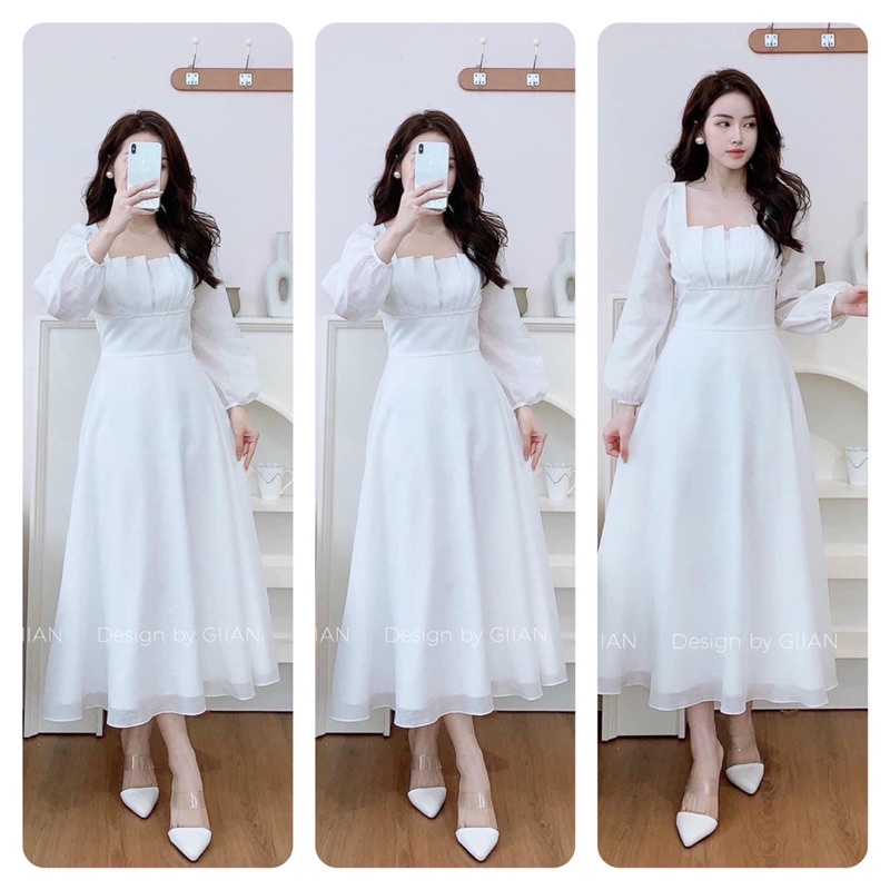 Lady Dress Design Chest Pleated | Shopee Malaysia
