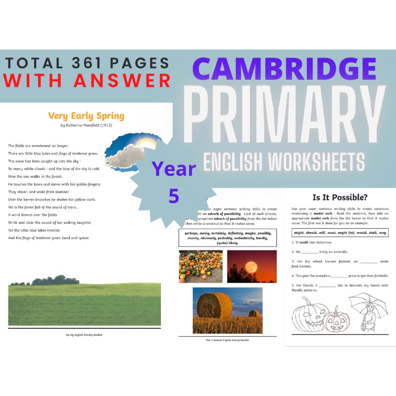 Cambridge Primary Year 5 English Worksheet *softcopy* | Shopee Malaysia