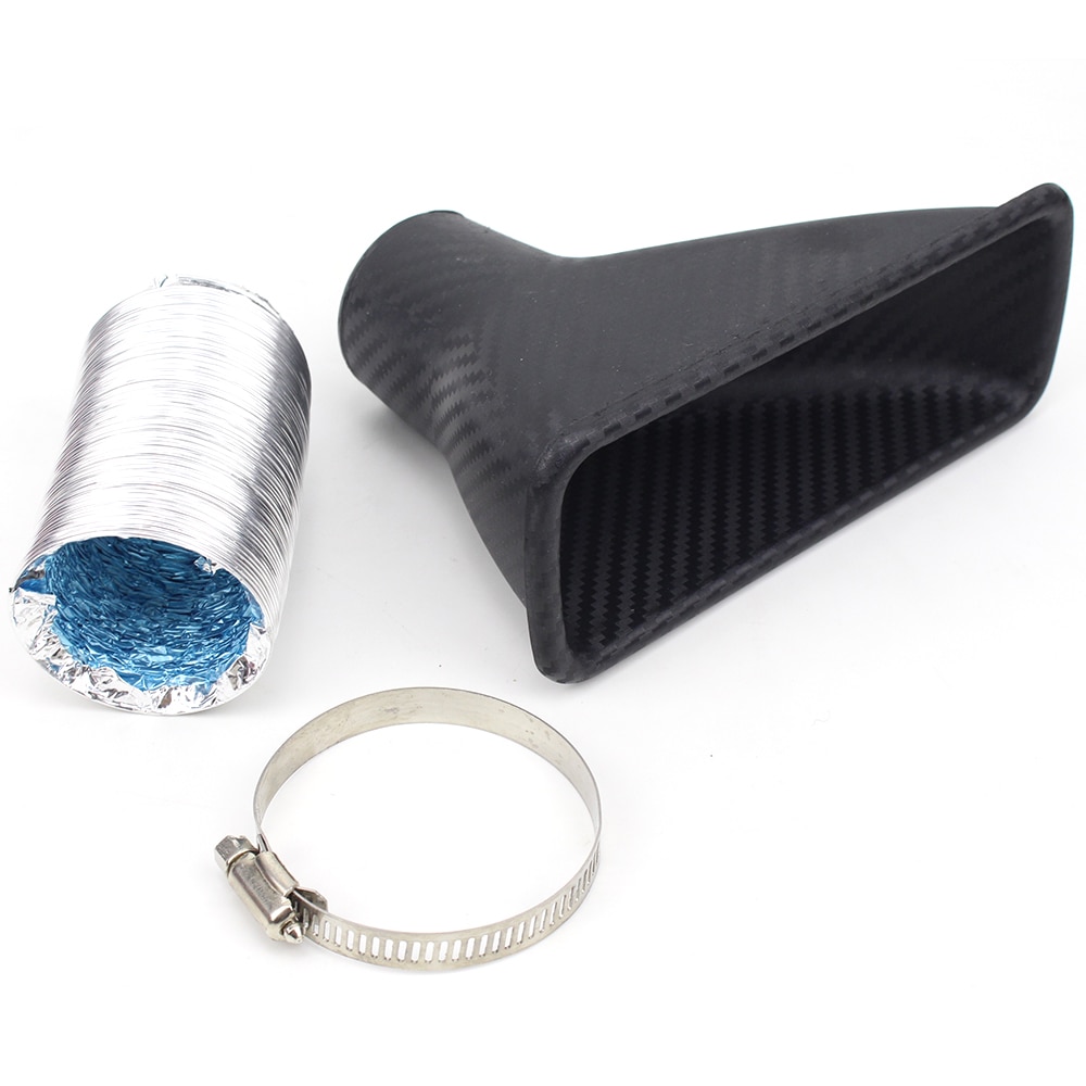 Car Front Bumper Turbo Air Intake Pipe Carbon Look 4.5CM Diameter ...