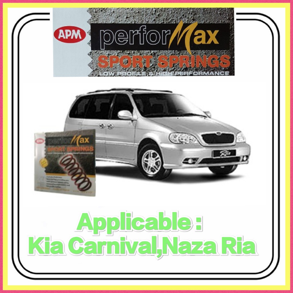(1Set)Apm Performax Sport Coil Spring Lowered for Kia Carnival,Naza Ria ...