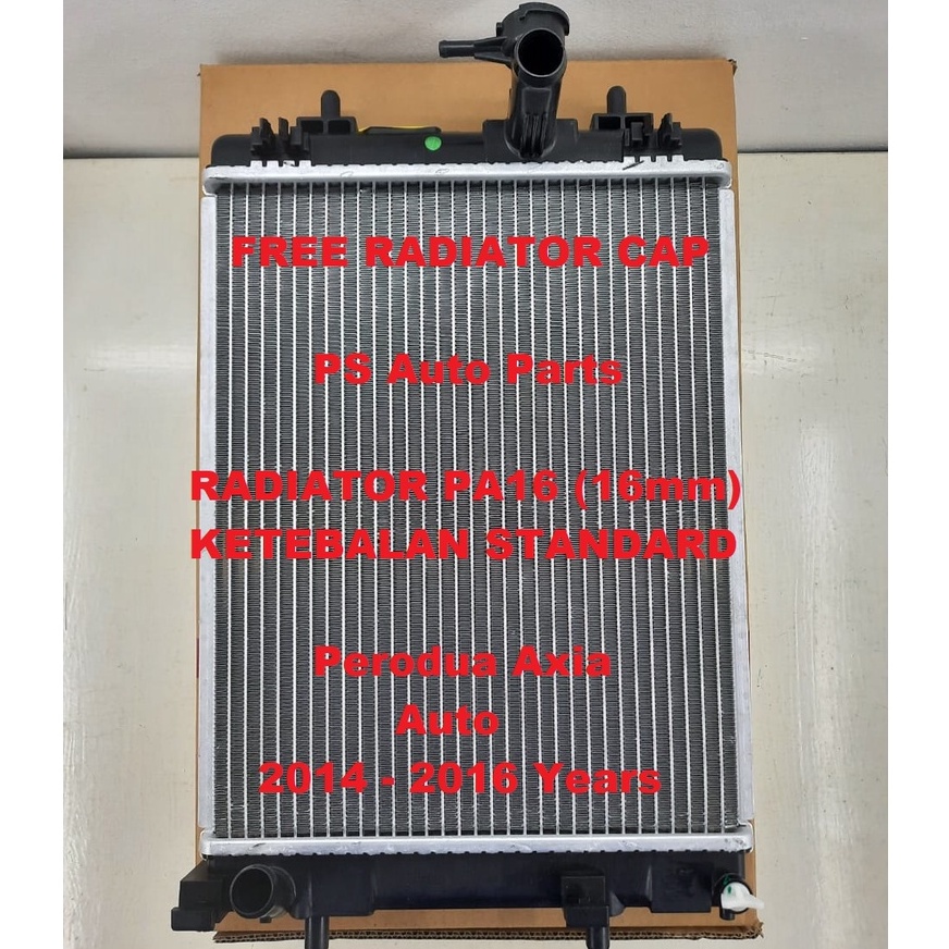 (PERCUMA PENUTUP) Radiator Perodua Axia Auto 2014 - 2016 Yrs Tangki Air ...
