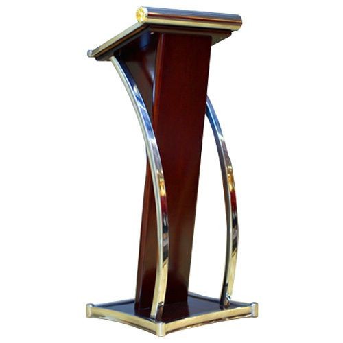 Stylish Wooden & Stainless Steel Podium Executive Rostrum ER-88B (Wood ...