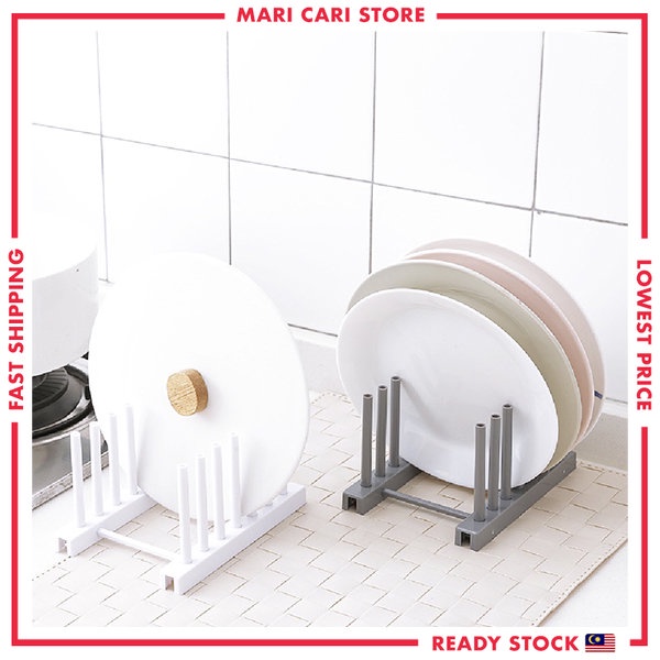 Plastic Dish Rack Plate Drying Rack Plate Holder Rak Pinggan Tempat ...