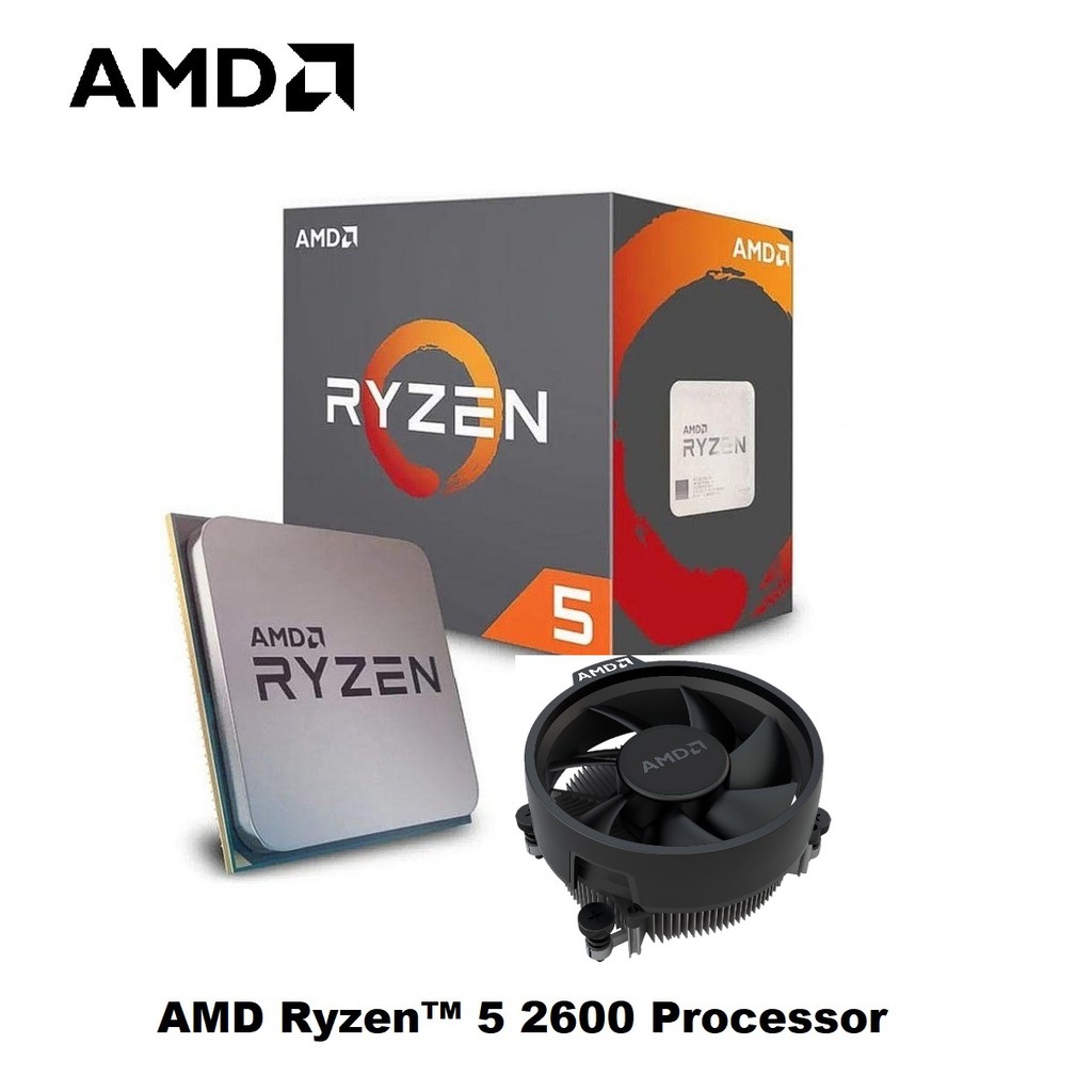 AMD Ryzen 5 2600 6 Cores 3.4Ghz AM4 Desktop Processor with Wraith Stealth Cooler | Shopee Malaysia