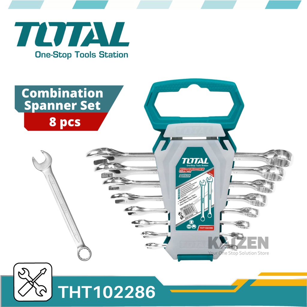 TOTAL THT102286 8 Pcs Combination Spanner Set | Shopee Malaysia