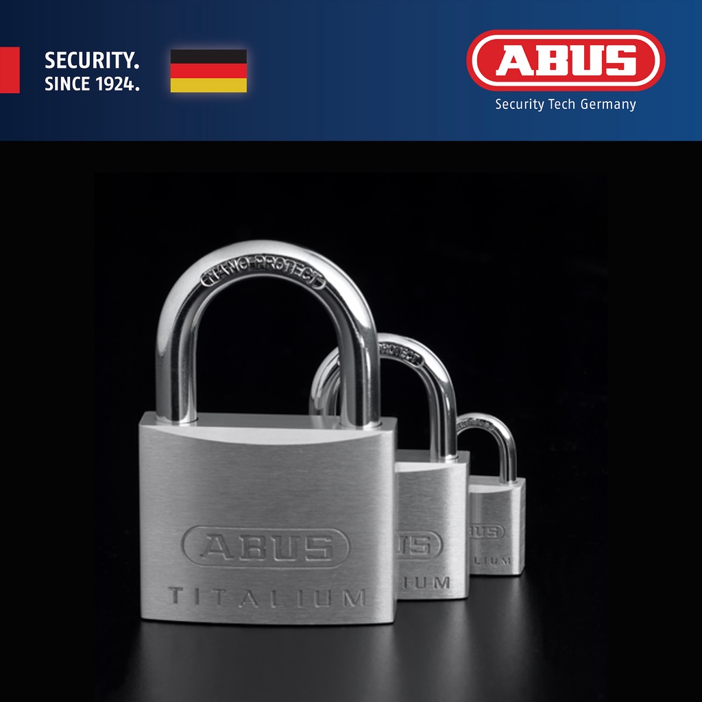 Abus 64TI/50, KA2, KA3, KA4, 64TI/50HB80, 64TI/60 Titalium Padlock. Strong, Light, Innovative ...