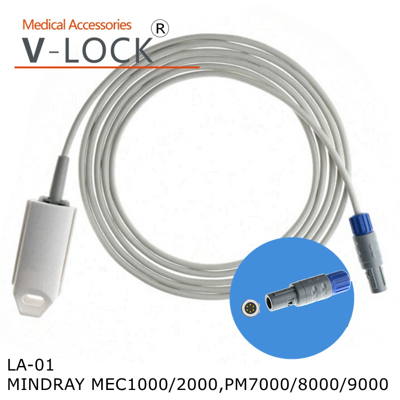 V-LOCK Reusable SPO2 Sensor pulse oximeter spo2 probe Long Cable Adult ...
