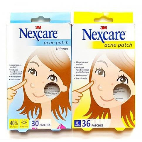 3M Nexcare Acne Jerawat Patch Thinner | Day use 30's / Night use 36's ...