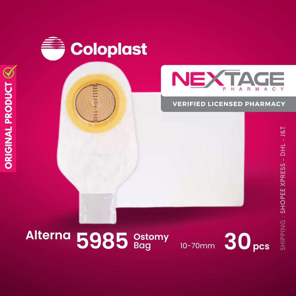 Coloplast Alterna 5985 Ostomy Bag - Transparent Maxi - 10-70mm - 30pcs ...
