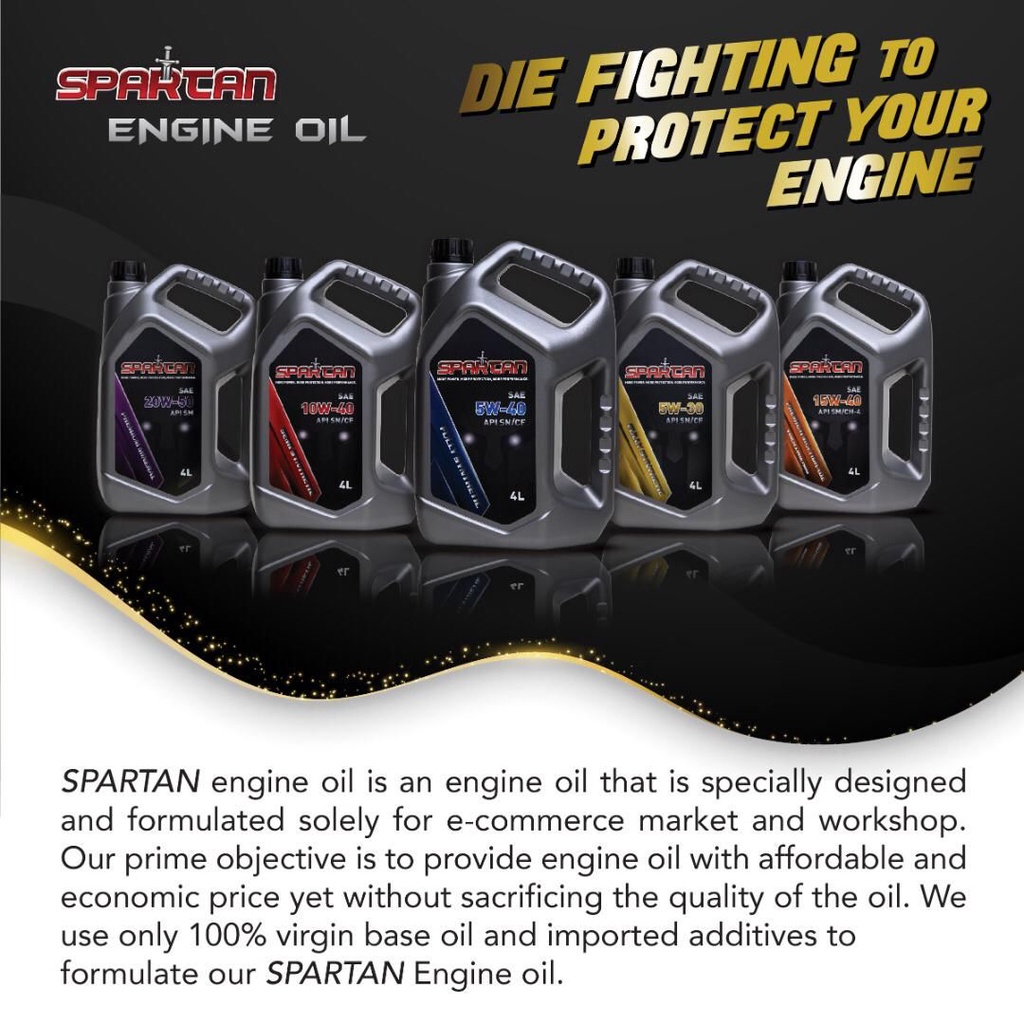 SPARTAN Premium mineral Engine Oil 5w30 / 5w40 / 10w40 / 15w40 / 20w50 ...
