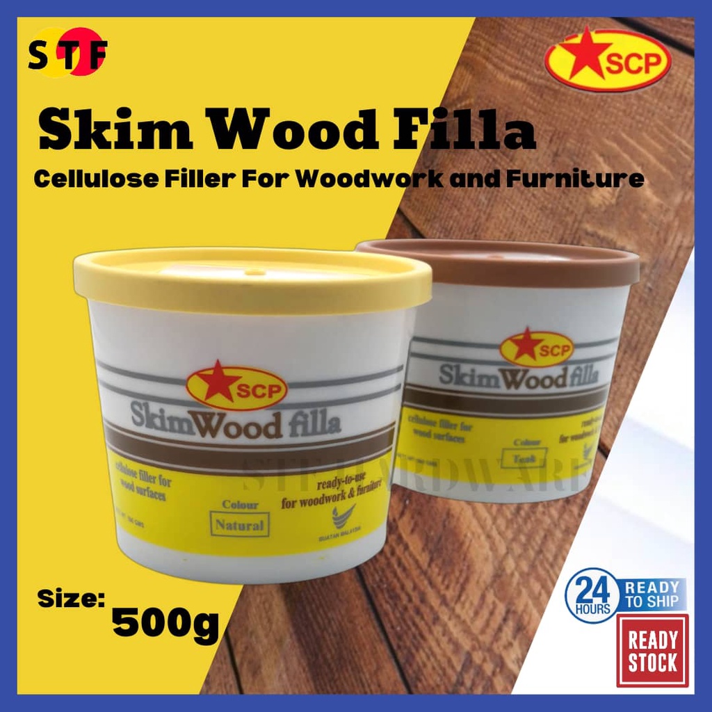 SCP 500g Wood Filler / Skim Wood Filla Untuk Kayu 木材填孔剂 胶缝剂 Teak or ...