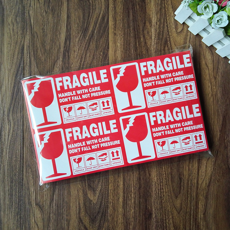PPP Sticker Fragile 9CM * 5CM Packing Logistic Handle Care Don't Fall ...