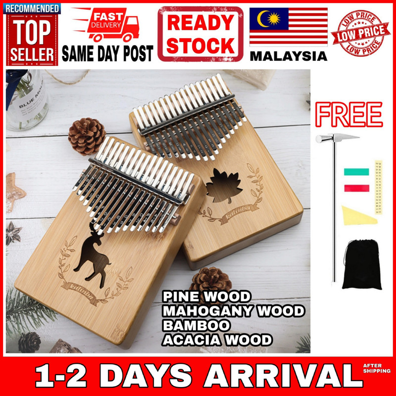 Kalimba Thumb Piano Kalimba 17 Key Musical Instruments Acacia Wood ...