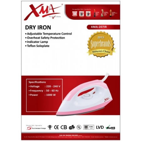 🔥SHIP TRUS JAPGI!🔥 XMA Dry Iron XMA-2071R PINK | Shopee Malaysia