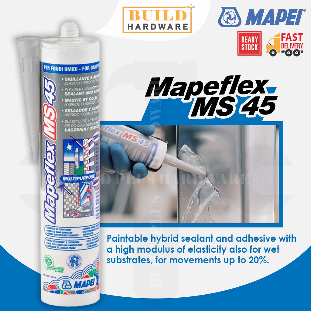 MAPEI Mapeflex MS45 MS Crystal 300ml Grey Clear White Multi Purpose ...