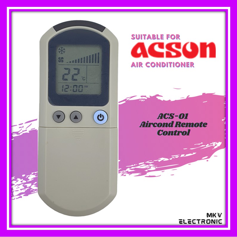 Acson Aircond Remote Control for Acson Air Cond Air Conditioner [ACS-01 ...