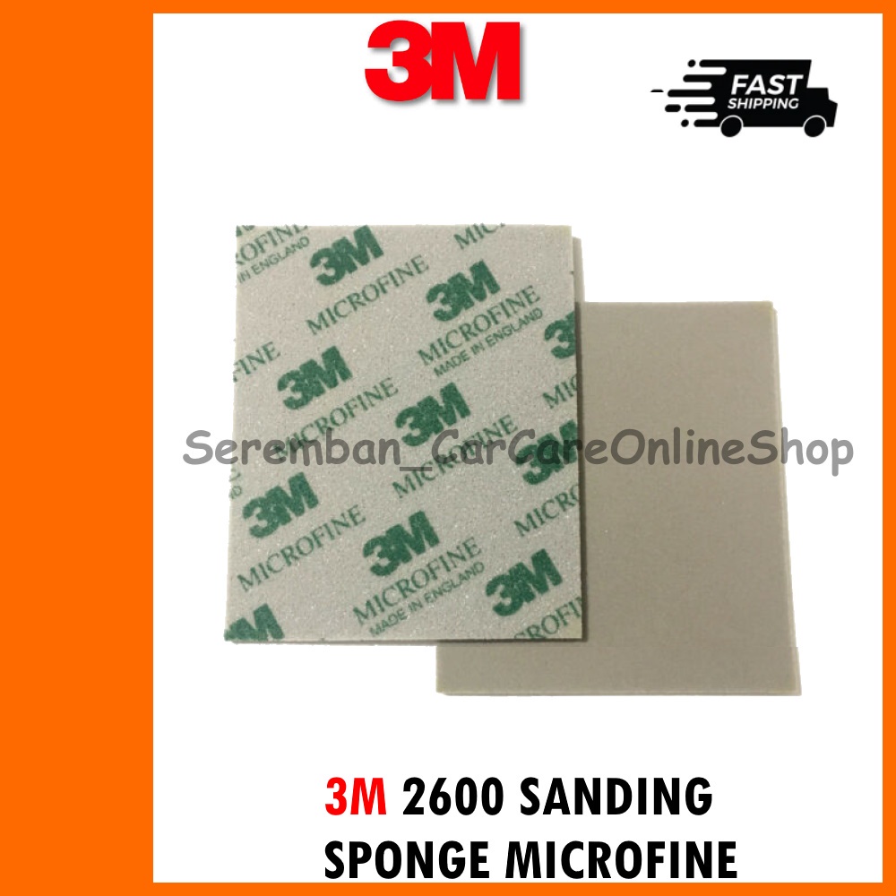 x2pcs 3M 2600 SANDING SPONGE MICROFINE -3M Sponge Sand Paper ...