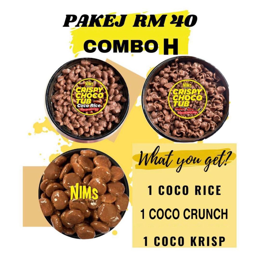 [Clearance Sale] NIMS ChocoTub & Mini Rainbow Crunch with White ...