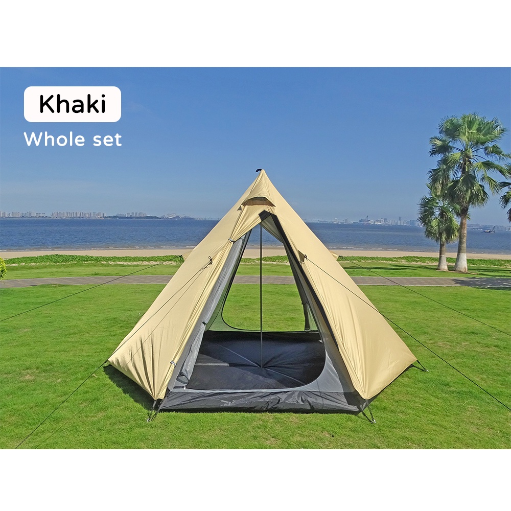 Ultralight Pyramid Tent 4 person Outdoor Camping Complete Teepee Tent ...