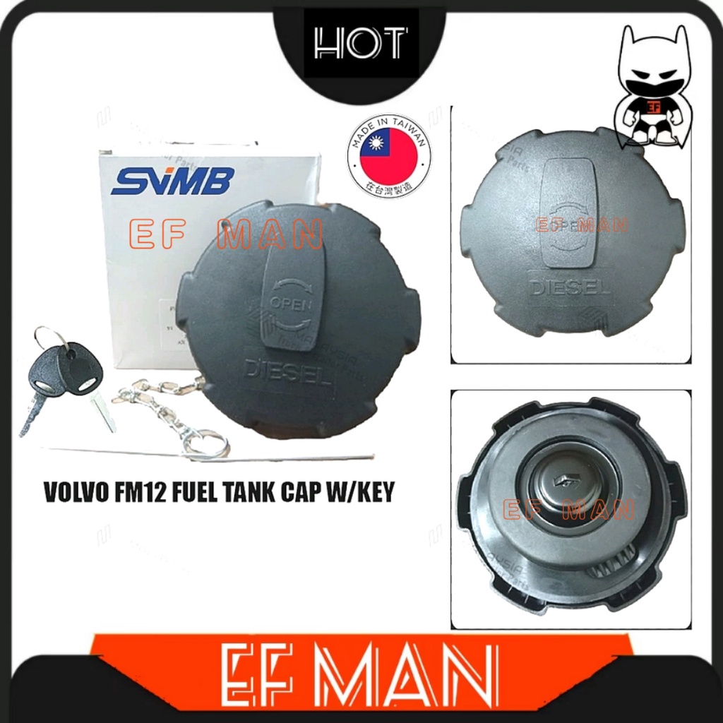 VOLVO FM11 FM12 FH12 MERCEDES ACTROS DIESEL FUEL TANK CAP WITH KEY ...