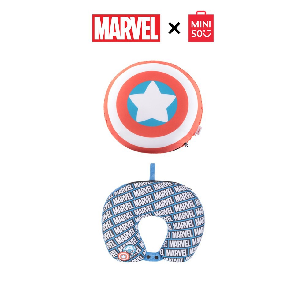 MINISO x Marvel Avengers 2 in 1 U-Shaped Pillow - Captain America ...