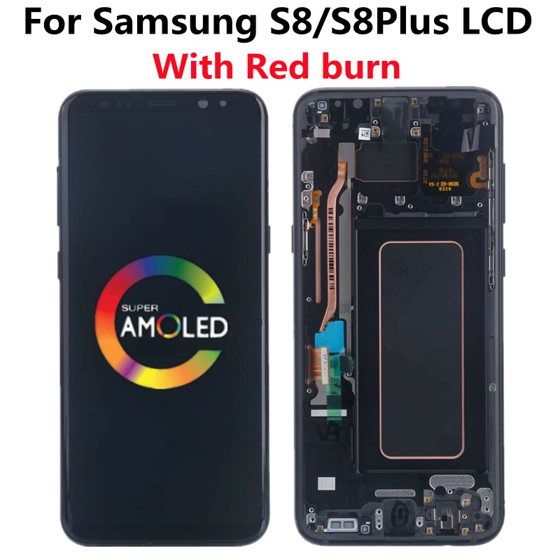 Original For Samsung Galaxy S8 LCD With Frame Super Amoled G950F Touch ...