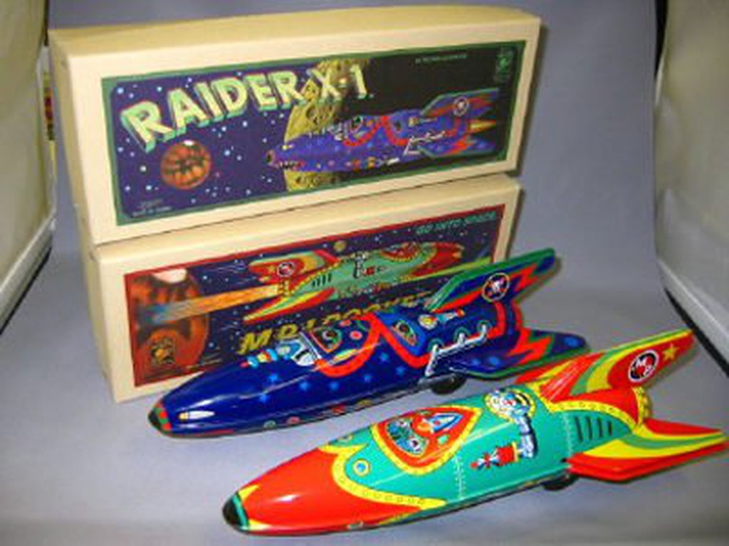 MADE IN JAPAN Nostalgic Children's Toys Tin RAIDER X-1 ROCKET Space ...