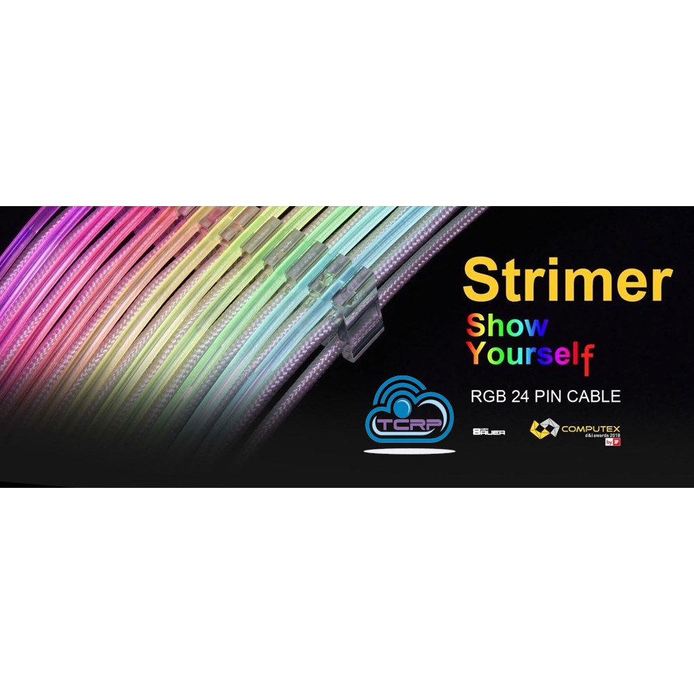 Lian LI STRIMER 8PIN 24PIN ATX RGB 200MM EXTENSION SLEEVE CABLE AURA ...