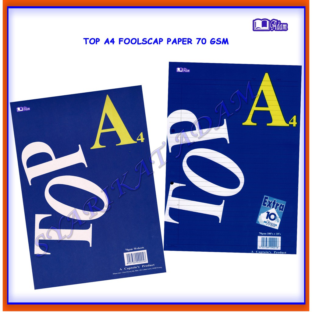 [ADM] TOP A4 FOOLSCAP PAPER 70 GSM | Shopee Malaysia