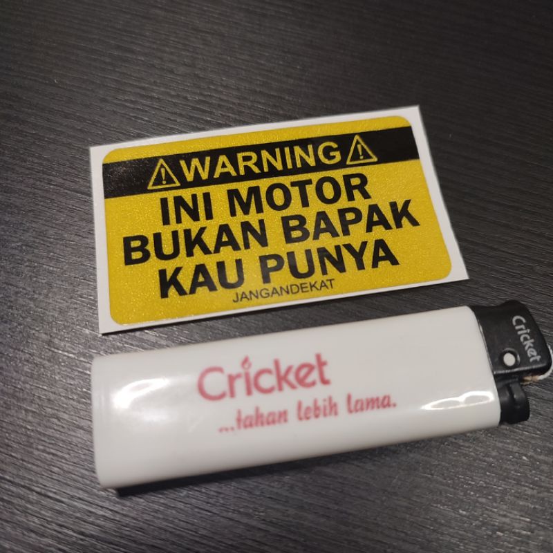 Warning Ini Motor Bukan Bapak Kau Punya Sticker Pantul Cahaya | Shopee ...