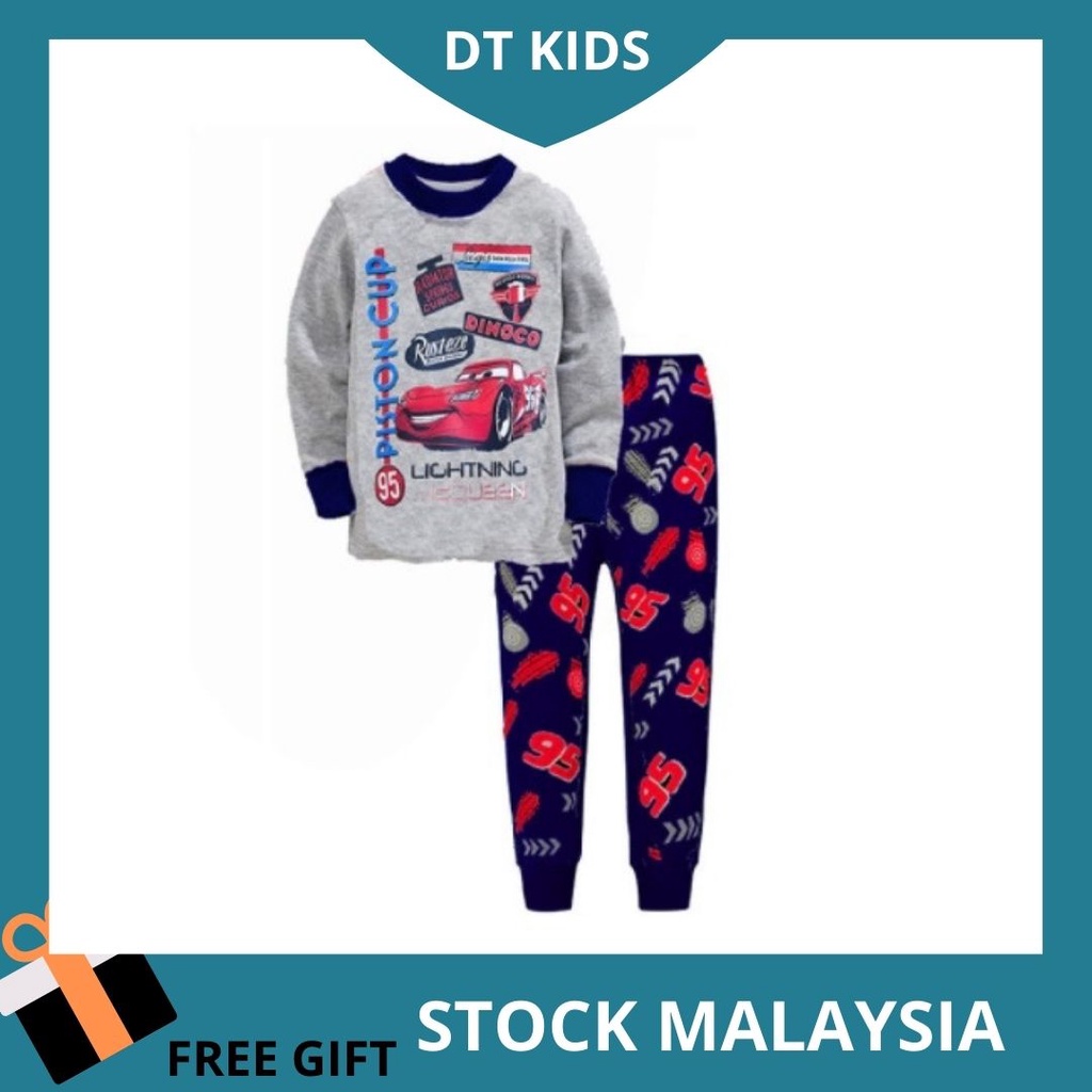 💥💥💥Ready stock Malaysia💥💥💥 McQueen Car Pyjamas long sleeve nightwear [3 ...
