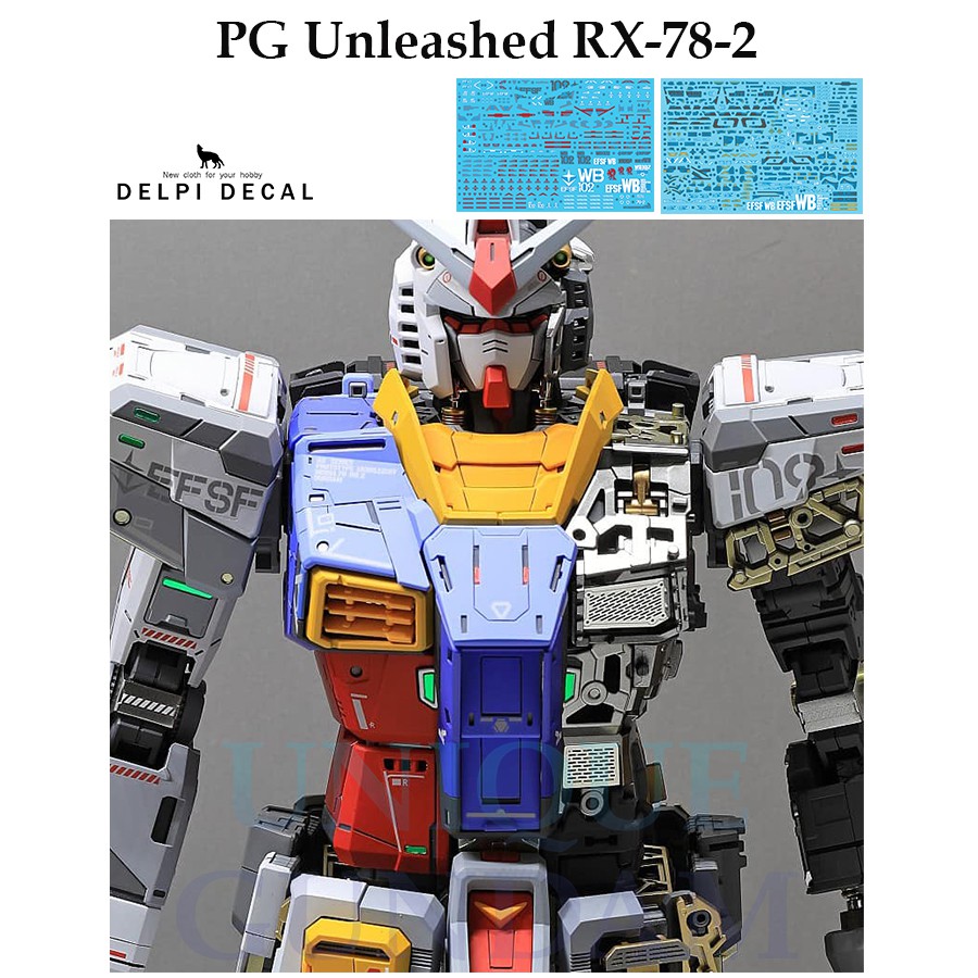 [DELPI DECAL] 245 PG 1/60 PG RX 78 2 UNLEASHED RX-78-2 VER PGU GUNDAM ...