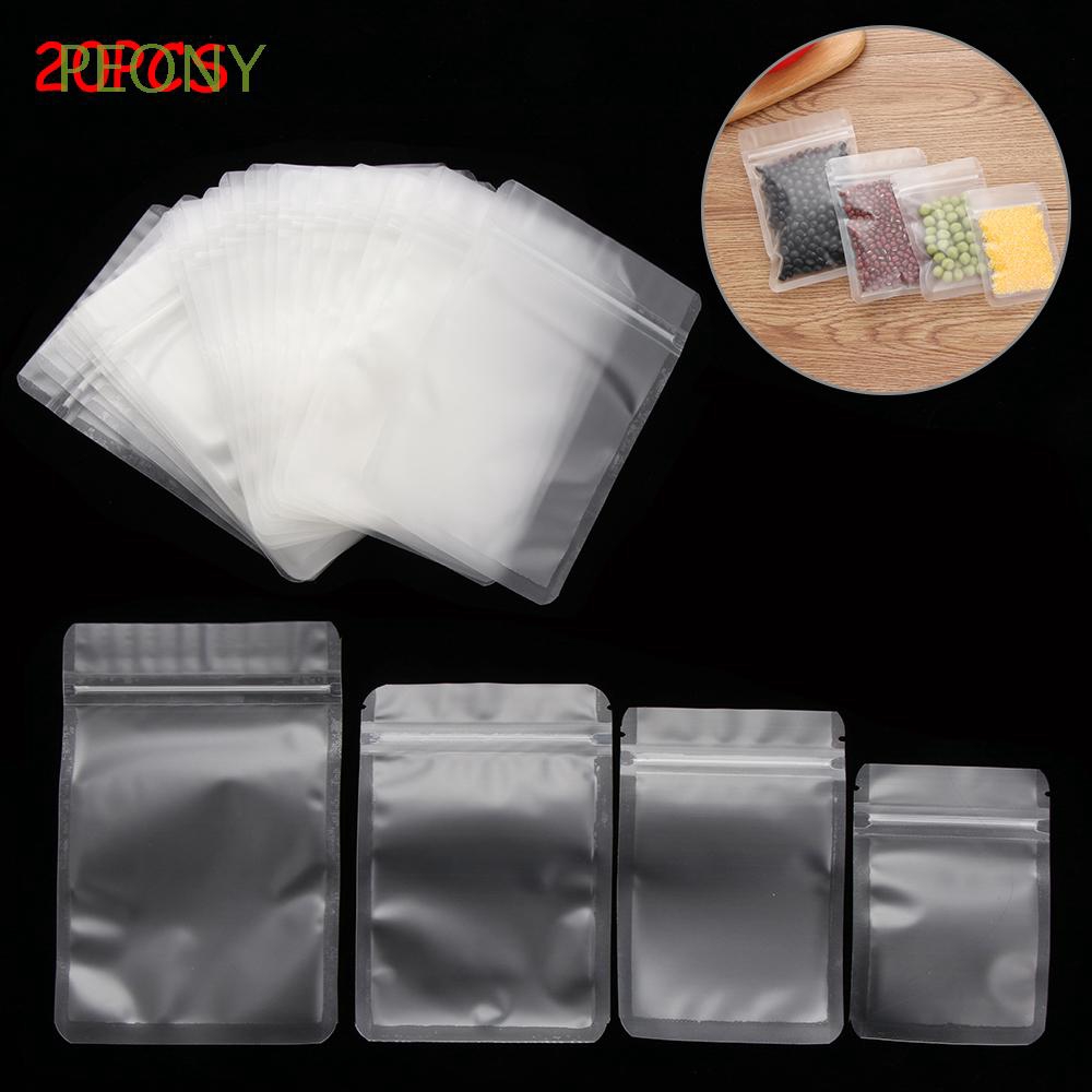 PEONY 20 Pcs Transparent Waterproof Self Seal Matte Zipper Packaging ...