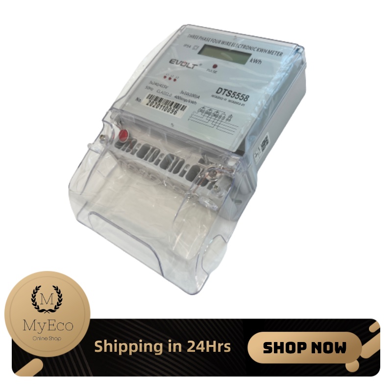 Evolt ( DTS5558 ) 3Phase DIGITAL kWh Direct Meter (100A) 3x240/415V 4Wire | Shopee Malaysia