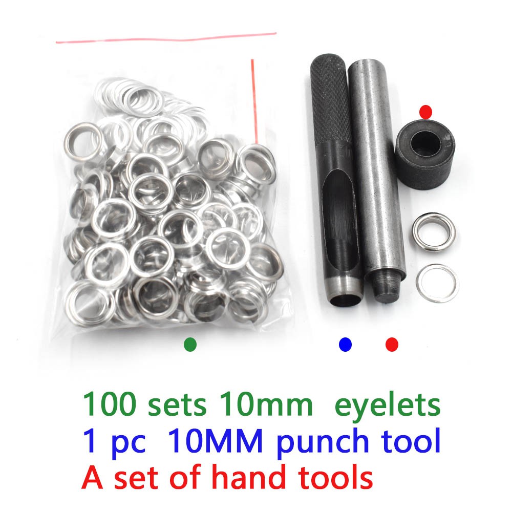 ( 100 PCS/lot+tools) 3.5-20mm Metal Eyelets Hole Accessories Eyelets ...