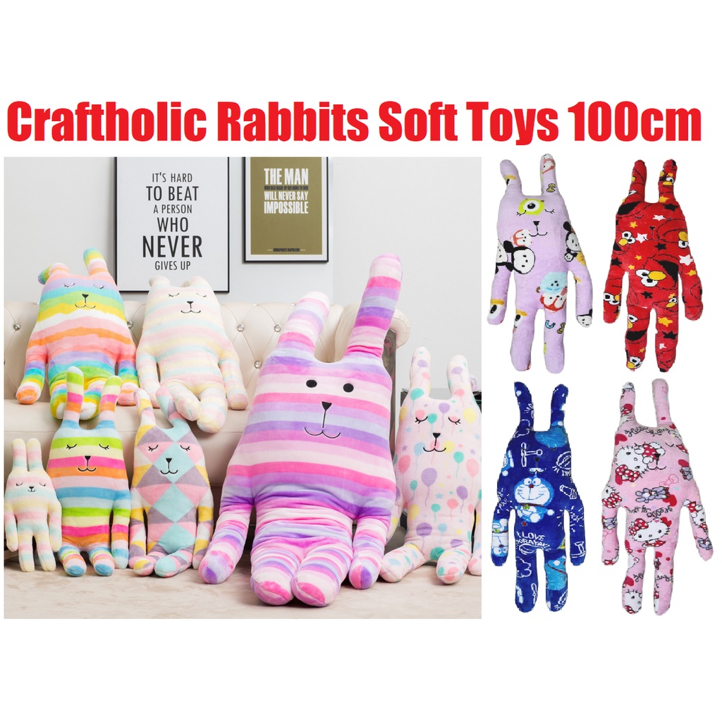 Kartun Mainan Patung Craftholic Rabbit Bolster 100cm Plush Toy Bantal ...