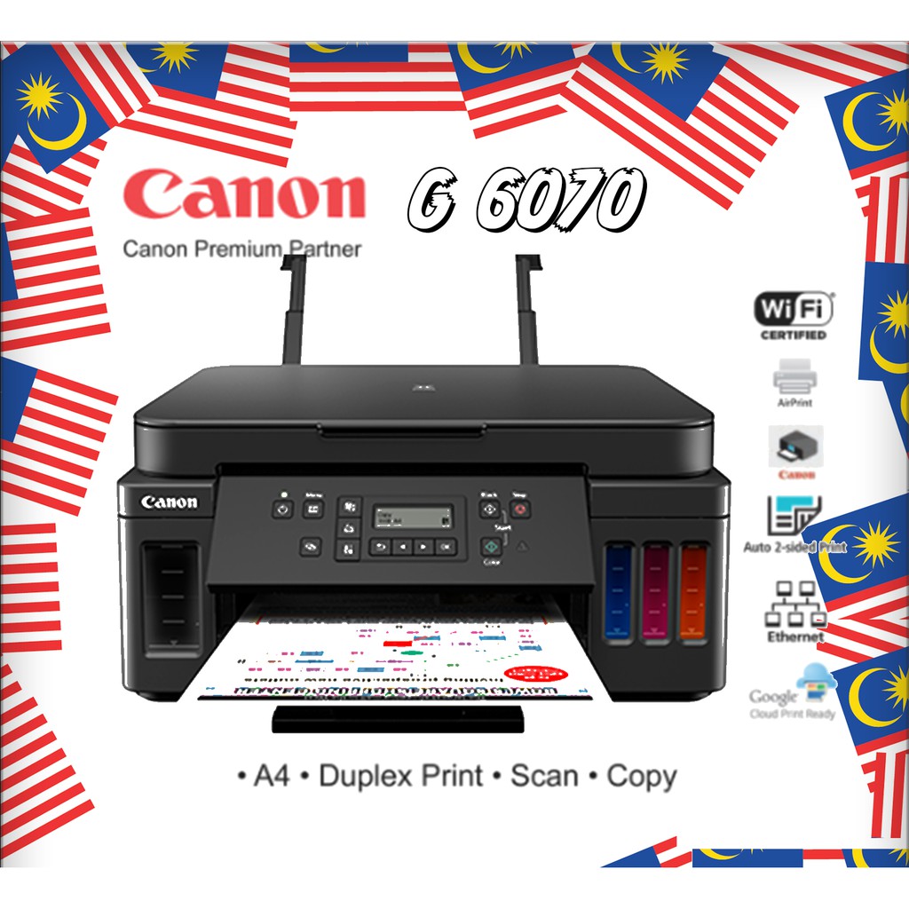 Canon PIXMA G6070 Ink Efficient G Series Printer A4,Auto,Duplex Print ...