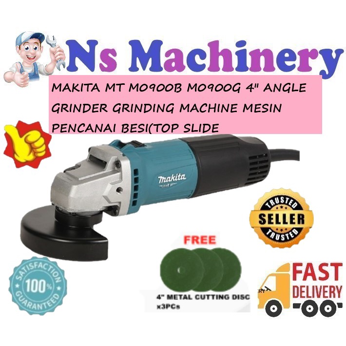 MAKITA MT M0900B M0900G 4" ANGLE GRINDER GRINDING MACHINE MESIN ...