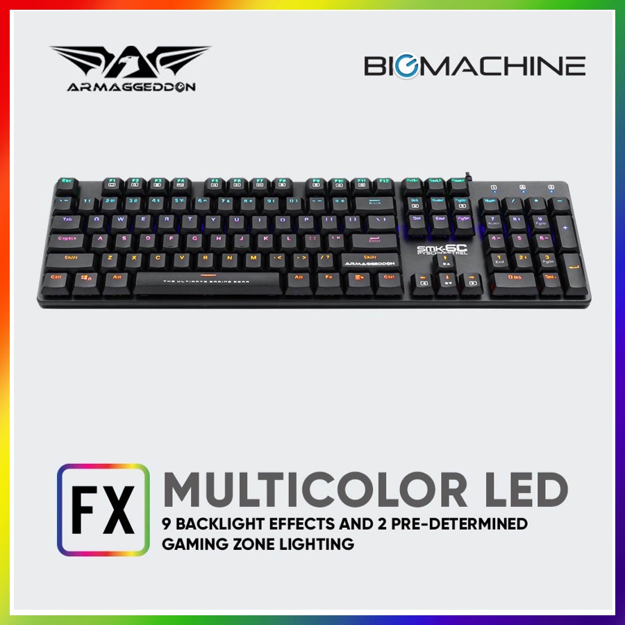 Armaggeddon SMK-6C Pyschkestrel Blue Switch Mechanical Keyboard ...