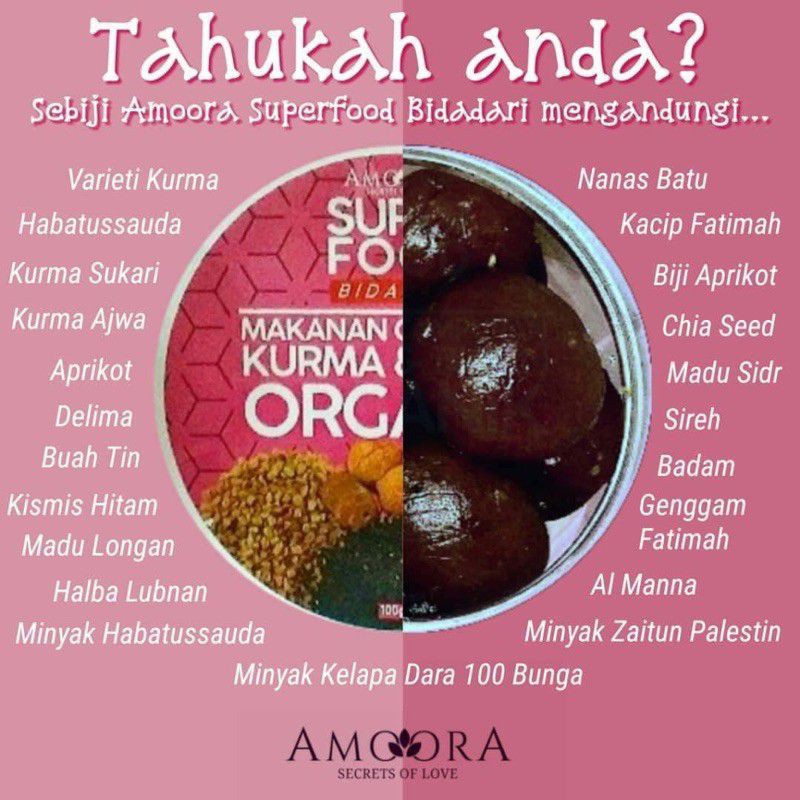 💥HOT ITEM💥 AMOORA SUPERFOOD BIDADARI + FREE GIFT 🎁🎁 | Shopee Malaysia