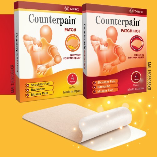 Counterpain Patch - Yellow / Hot (4s Per box) 10cmx7cm | Shopee Malaysia