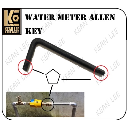 SAJ 5 EDGE WATER METER ALLEN KEY/ ALLEN KEY STOP COCK/ AIR METER KUNCI ...