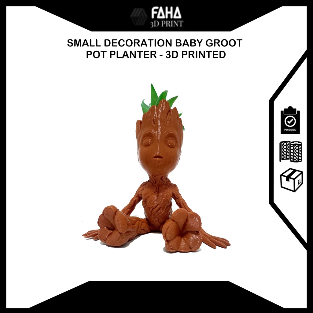 3D Printed Small Decoration Flower Pot Baby Groot Planter | Shopee Malaysia