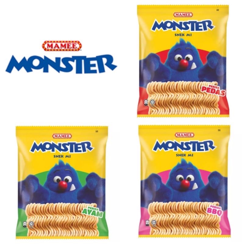 Mamee Monster 25g Noodle Snacks Mamee Monster [Chicken/BBQ/Spicy] 25g ...