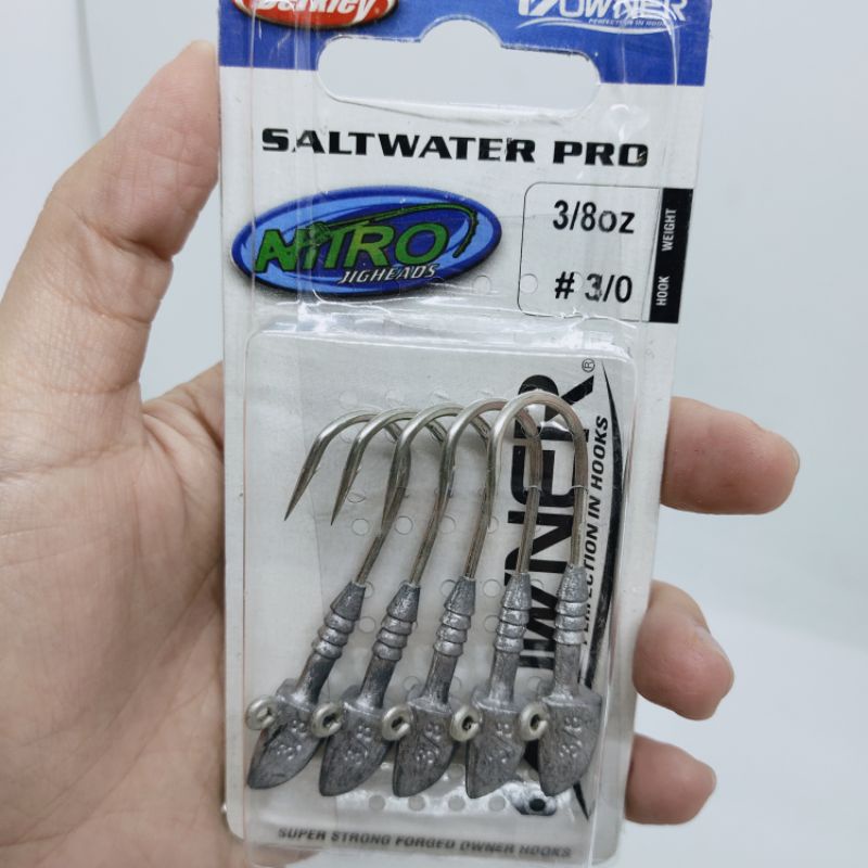 Berkley Jig head saltwater pro with Owner hook fishing hook jighead | Shopee Malaysia