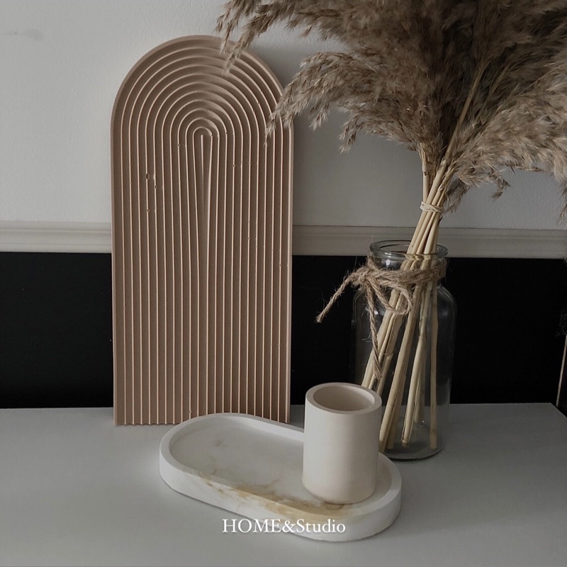 Handmade H&S Arch Decorating Tray Natural Brown | Shopee Malaysia