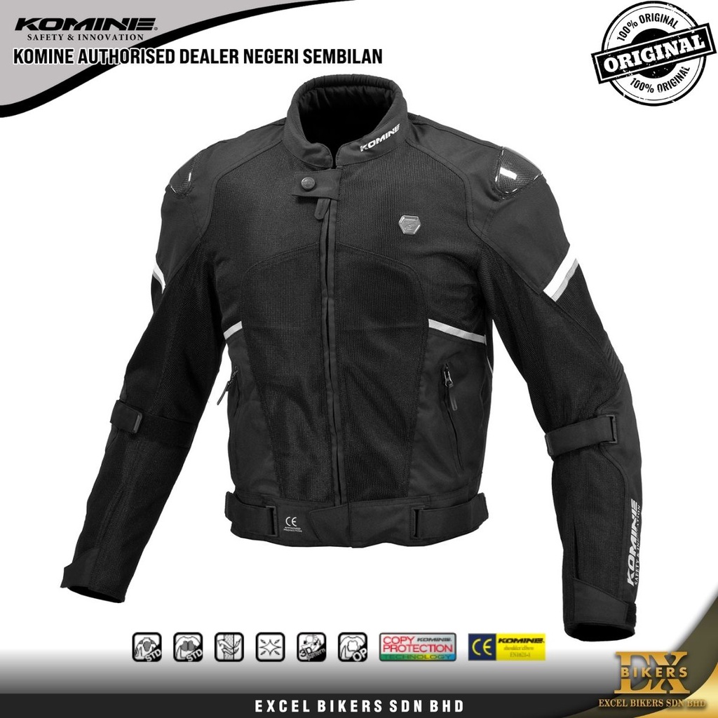 KOMINE JACKET JK-157 PROTECT CARBON MESH JACKET / RIDING JACKET ...