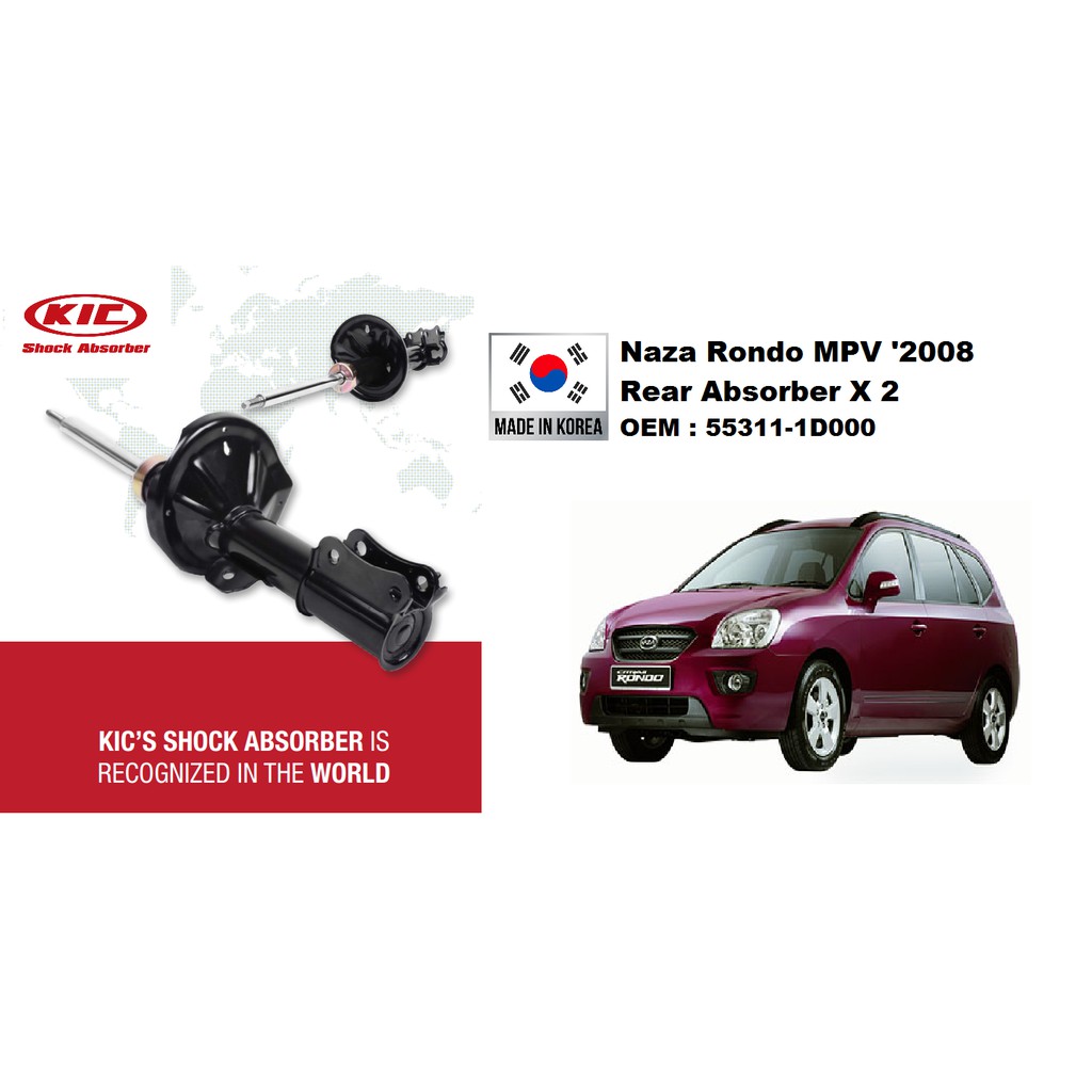 Rear KIC Shock Absorber for Naza Rondo (Korea) - Rear 2 Pieces | Shopee ...